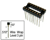 16 pin Wire Wrap DIP IC Socket .3": Phoenix Enterprises -PE- Connectors ...