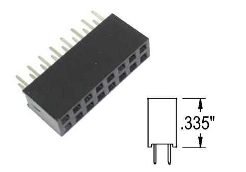 2x 8 pin Female Header .1"sp: Phoenix Enterprises -PE- Connectors IC ...