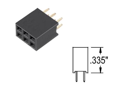 2x 3 pin Female Header .1"sp: Phoenix Enterprises -PE- Connectors IC ...