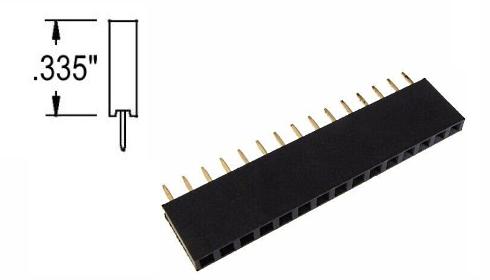 1x15 pin Female Header .1"sp: Phoenix Enterprises -PE- Connectors IC ...