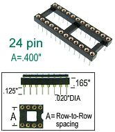 24 pin DIP IC Socket Machined .4": Phoenix Enterprises -PE- Connectors ...