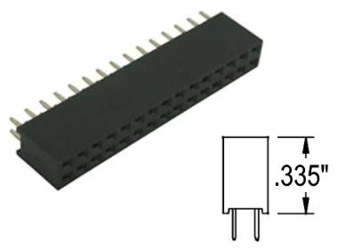 2x15 pin Female Header .1"sp: Phoenix Enterprises -PE- Connectors IC ...