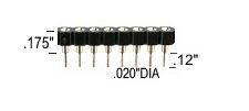 8 pin SIP Machined Socket: Phoenix Enterprises -PE- Connectors IC ...