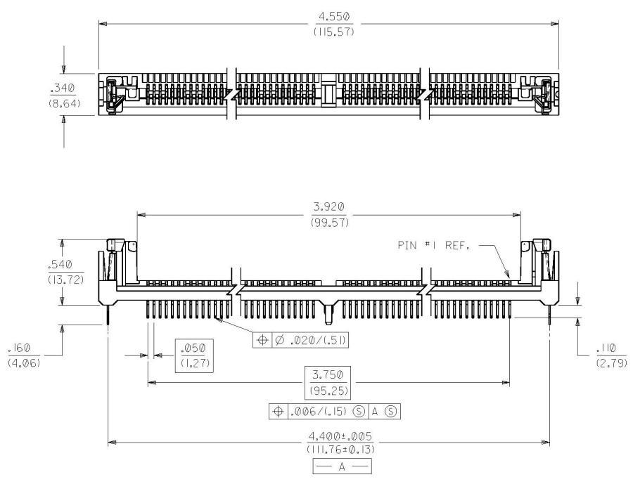 72 pin SIMM Socket Right Polarization Metal Latches: Phoenix ...